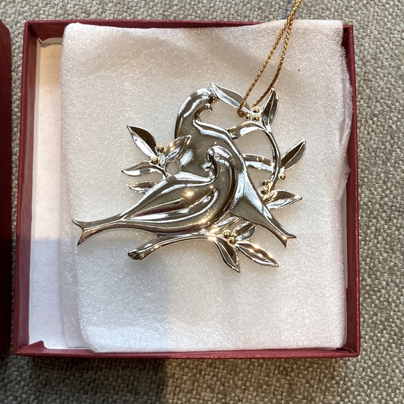Dansk | Holiday | Dansk Silver Plate Two Turtle Doves Ornament | Poshmark